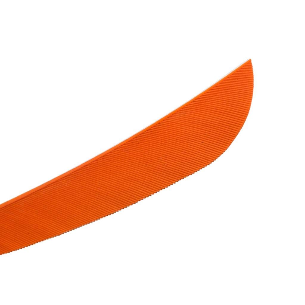 12 Pieces 4 inch Archery Arrow Fletching Right Wing Fletches AI LI WEI (Color : Orange)