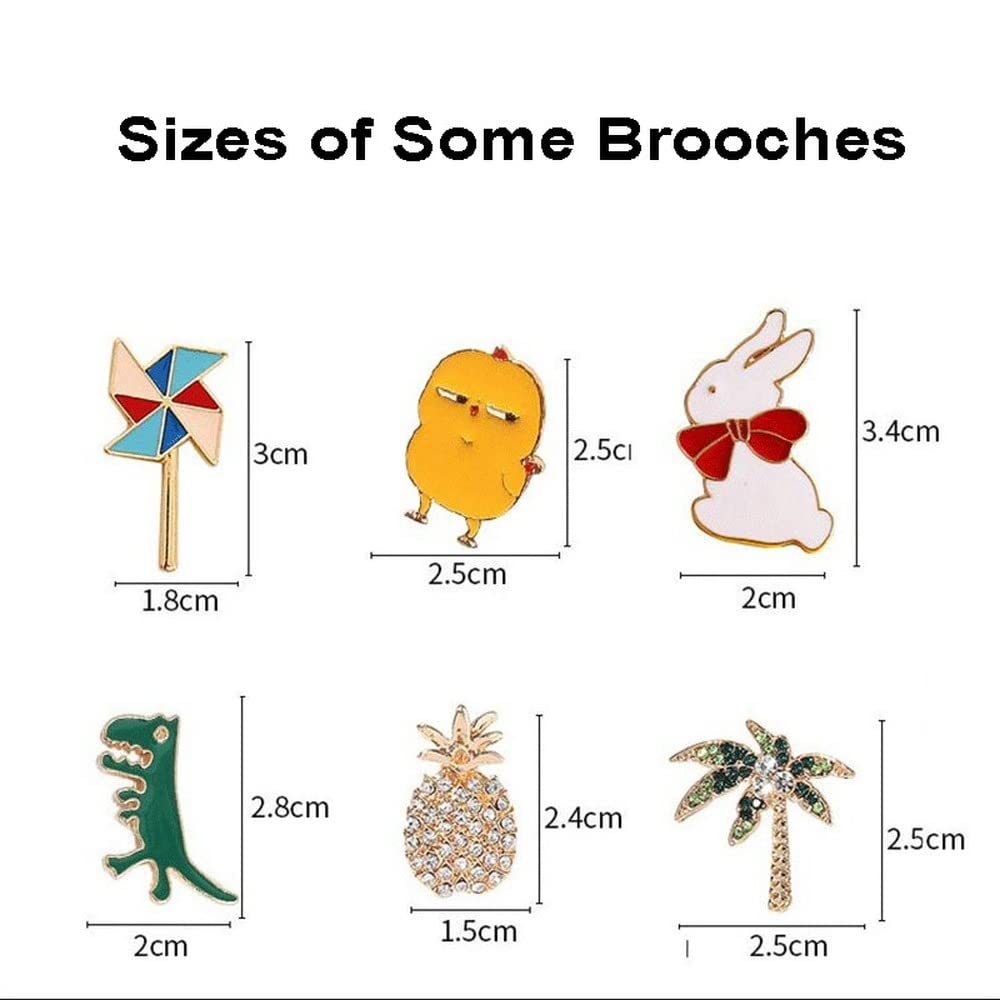 20 Random Enamel Pin Brooches Badges Cute INS Tide Personalized Pins Accessories Cartoon Clothes Hat Metal Small Jewelry (20)
