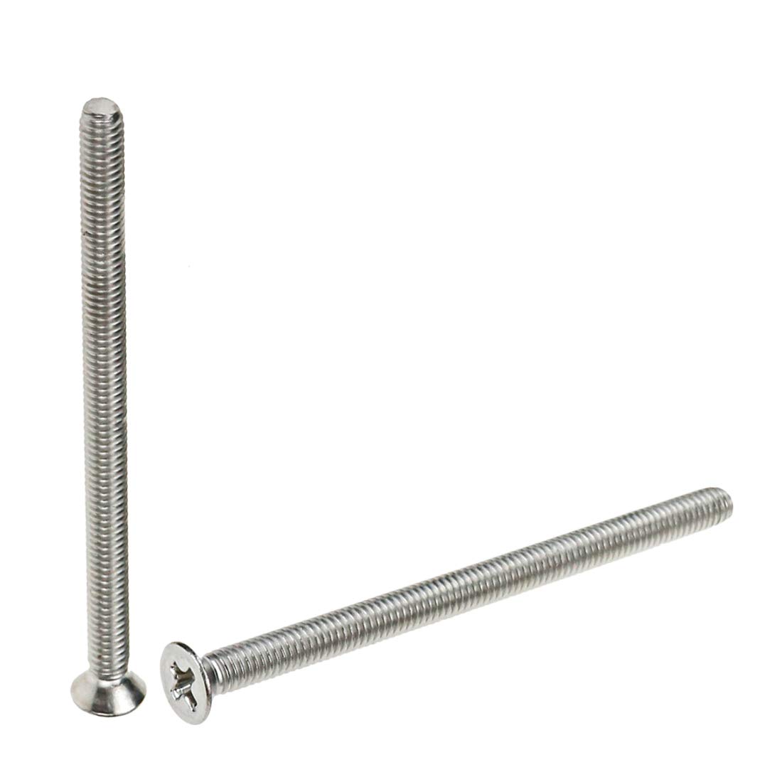 Xiaoyztan M4x60mm Phillips Countersink Head Machine Screws Stainless Steel 304 Full Thread Metric Standard Mounting Hardware Fasterning Accessories, Pack of 50