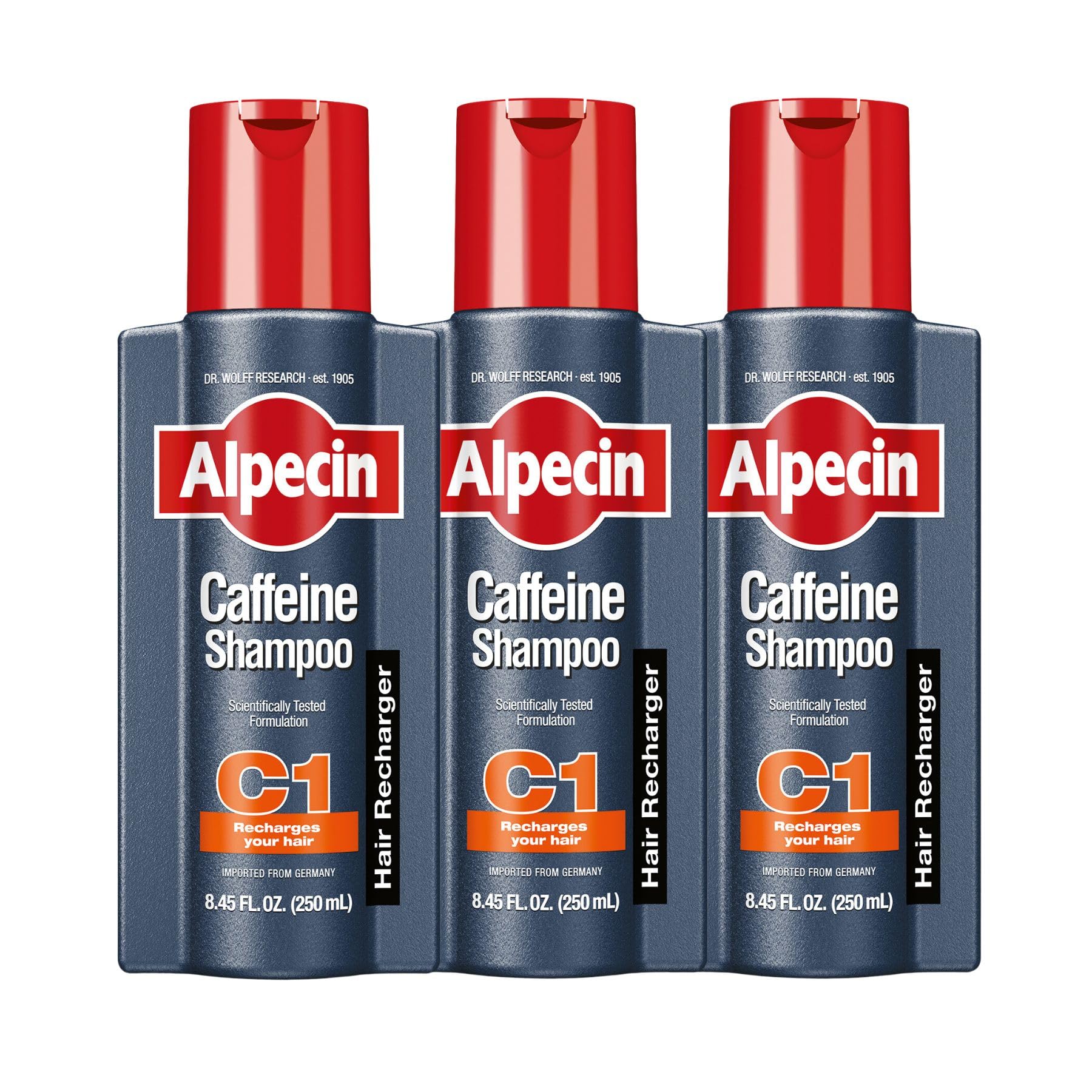 Alpecin C1 Caffeine Shampoo, 8.45 fl oz (Pack of 3)
