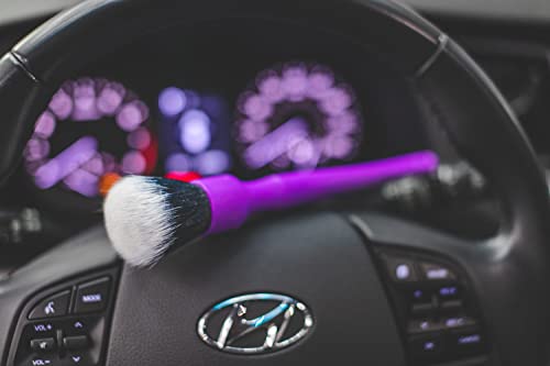 Detail Factory - Synthetic Large Detailing Brush - Ultra-Soft Synthetic Bristles, Scratch-Free, Instrument Panels, Emblems, One Long Handle, Black