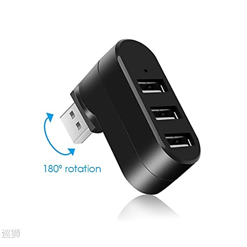 WJCCY USB Hubs 3 Port USB 2.0 Hub Mini Rotate Splitter Adapter Hub for PC Notebook Laptop USB 2.0 Splitter Hub