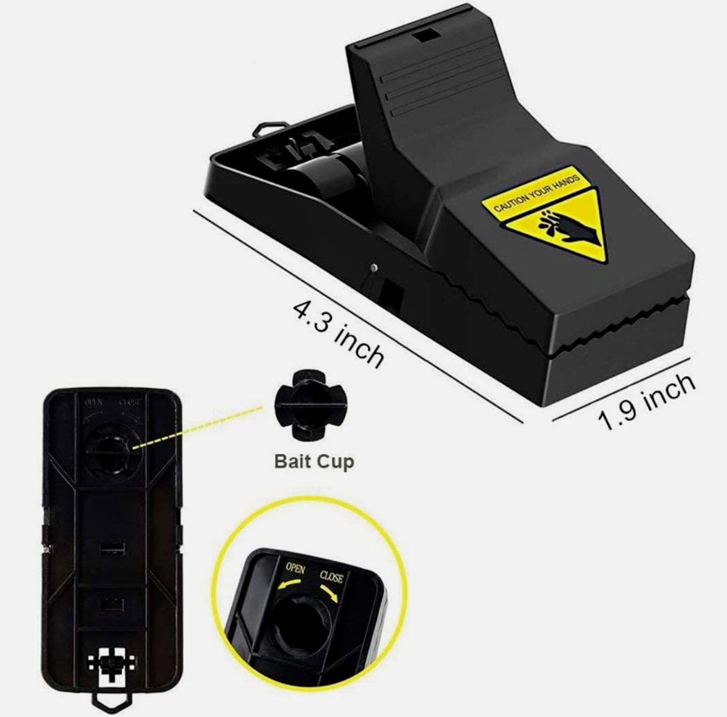 MATROTEL 6 Pack Rat Traps - Indoor/Outdoor Quick Effective Reusable Rat Snap Traps for Small to Large Rats, Instantly Kills with Powerful Steel Spring-Loaded Snap Trap