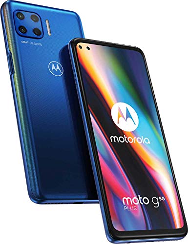 Moto G Plus 5G Dual-SIM 128GB ROM + 4GB RAM (GSM Only | No CDMA) Factory Unlocked Android Smartphone (Surfing Blue) - International Version