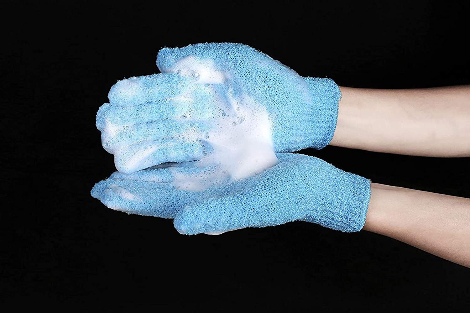 8 Pairs Double Sided Exfoliating Gloves Body Scrubber Scrubbing Glove Bath Mitts Scrubs for Shower, Body Spa Massage Dead Skin Cell Remover 1