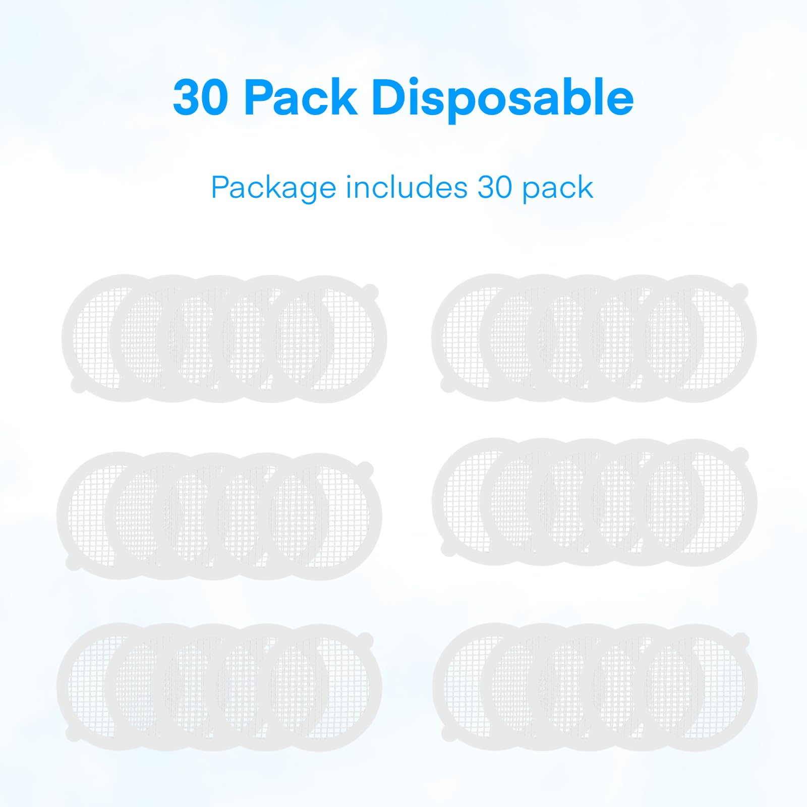 30 Pack Disposable Shower Drain Cover Hair Catcher, 4.3" Round Shower Drain Mesh Sticker, Floor Drain Fliter Sticker for Shower, Bathroom, Bathtub, Kitchen, Laundry