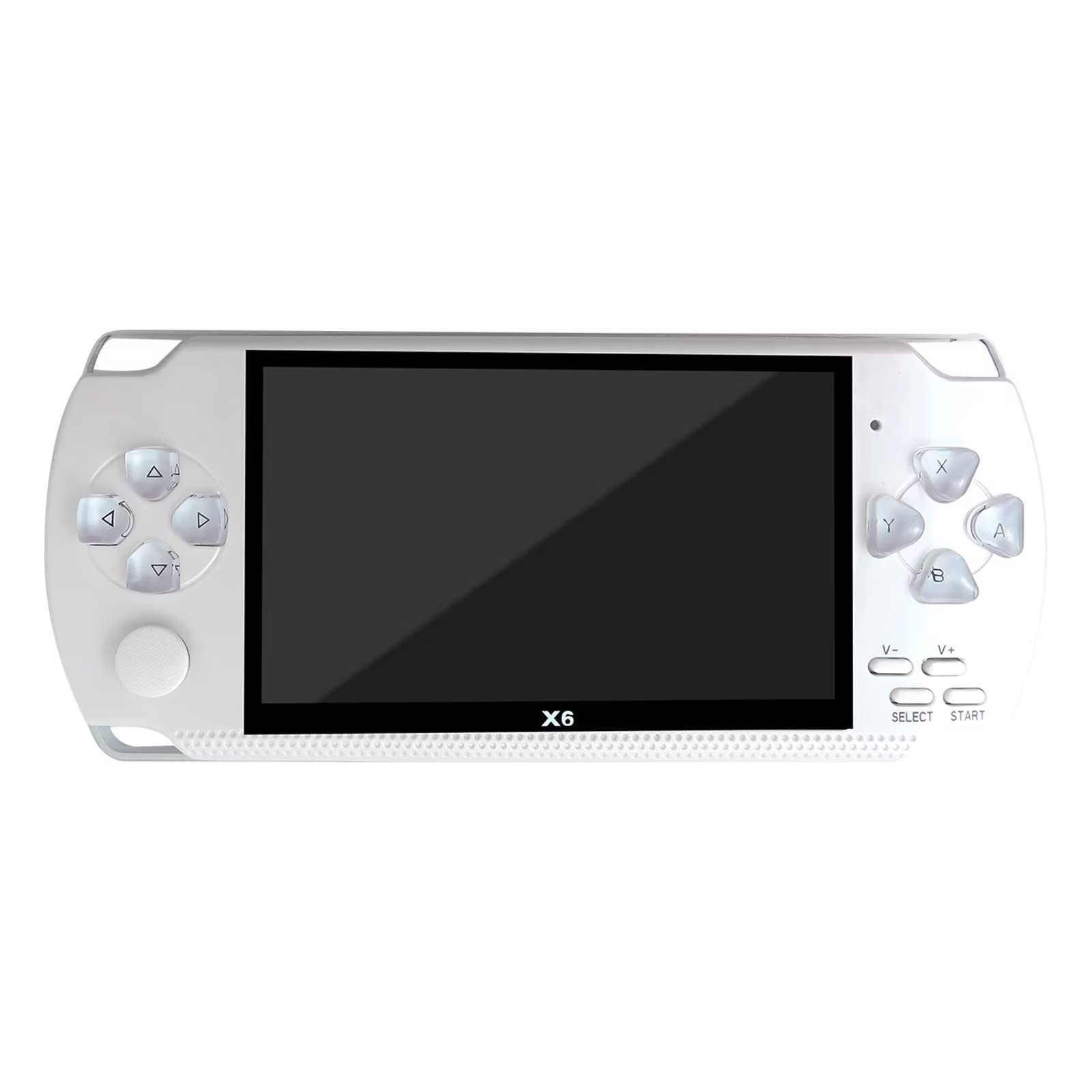 4.3 inch 8GB Handheld Game Console with Full Color High-Speed Crisp TFT Widescreen and Built-in 1000+ Retro Games Supporting Formats for Music, Photos and Videos (White)