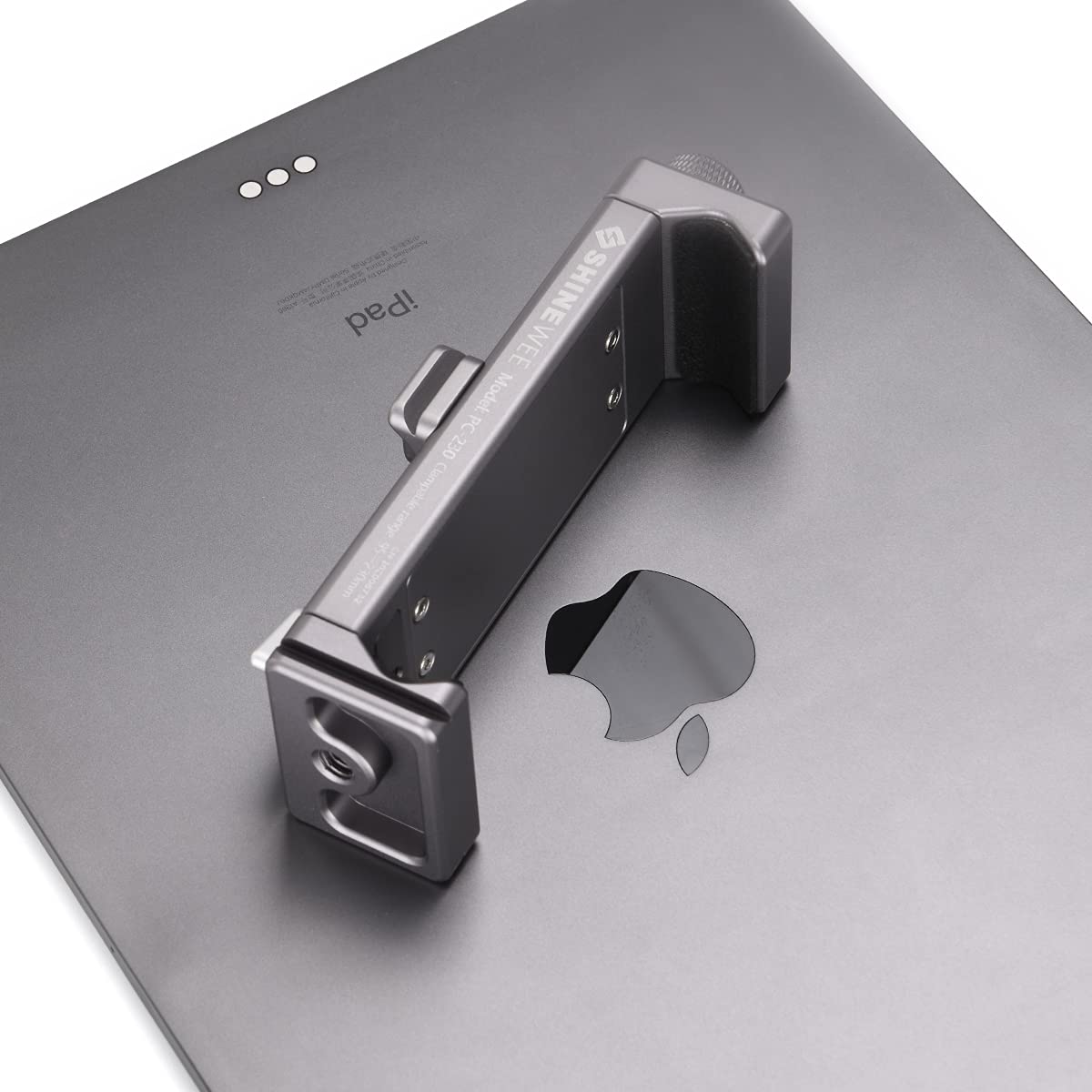 SHINEWEE Metal iPad Holder for Tripod Mount, 1/4" Screw, Acra/RRS Rail Plate Mounts, Fits iPad 1 2 3 4 5 Mini Air Pro,Universal Tablet iPad Clamp Holder Tripod Adapter