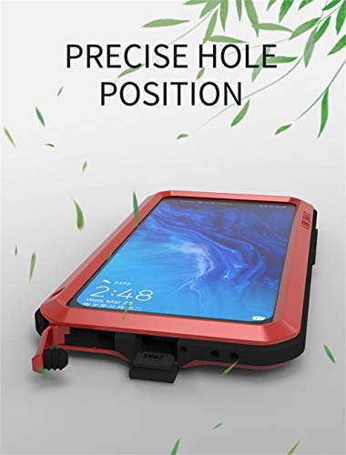 LOVE MEI for Huawei P40 Lite Case, Aluminum Metal Gorilla Glass Waterproof Shockproof Military Heavy Duty Sturdy Protector Cover Hard Case for Huawei P40 Lite (P40 Lite, Black)