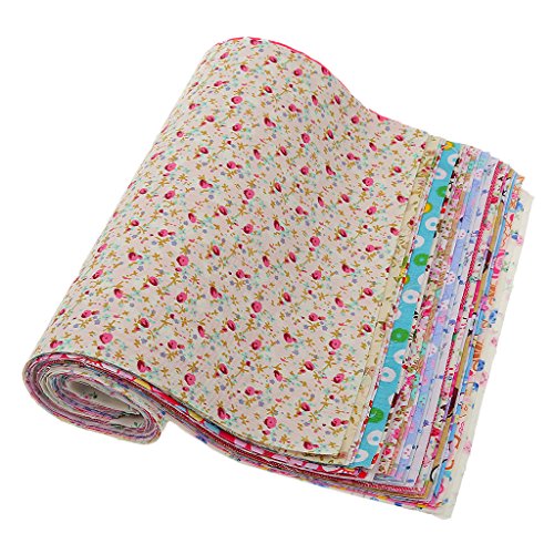 LoveinDIY 30pcs Assorted Floral Print Cotton Fabric for Dolls Bag Sewing Craft 30x20cm