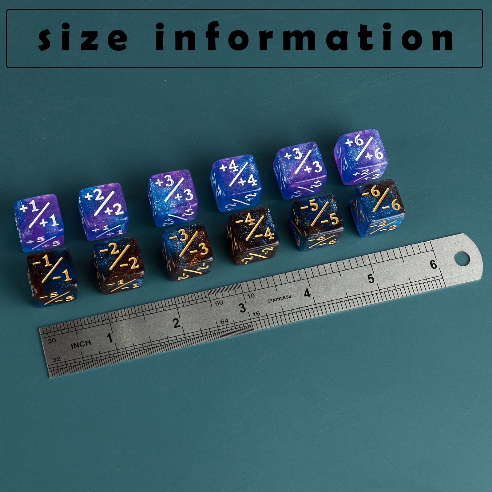 24 Pieces MTG Counter Dice Magic The Gathering Counters +1/+1 Buff Dice Sets Life Tokens Commander Deck for TCG Cards Gaming MTG Accessories