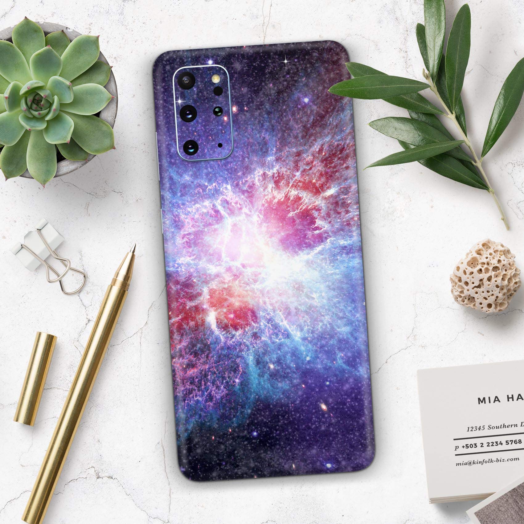 DesignSkinz Supernova Protective Vinyl Decal Wrap Skin Cover Compatible with The Samsung Galaxy S20 (Screen Trim & Back Glass Skin)