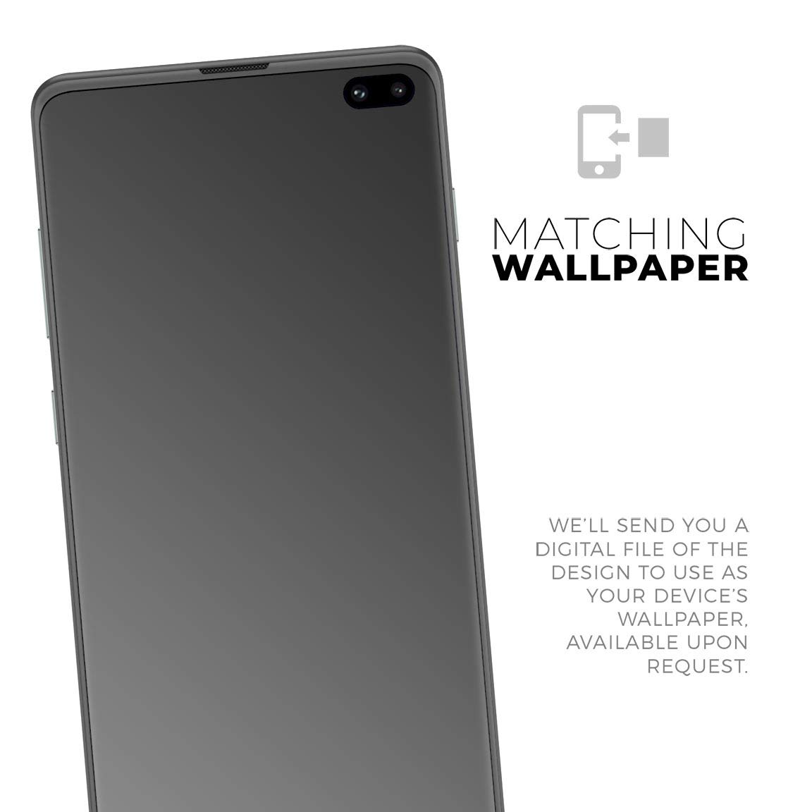 DesignSkinz Solid Dark Gray Protective Vinyl Decal Wrap Skin Cover Compatible with The Samsung Galaxy S20 (Screen Trim & Back Glass Skin)