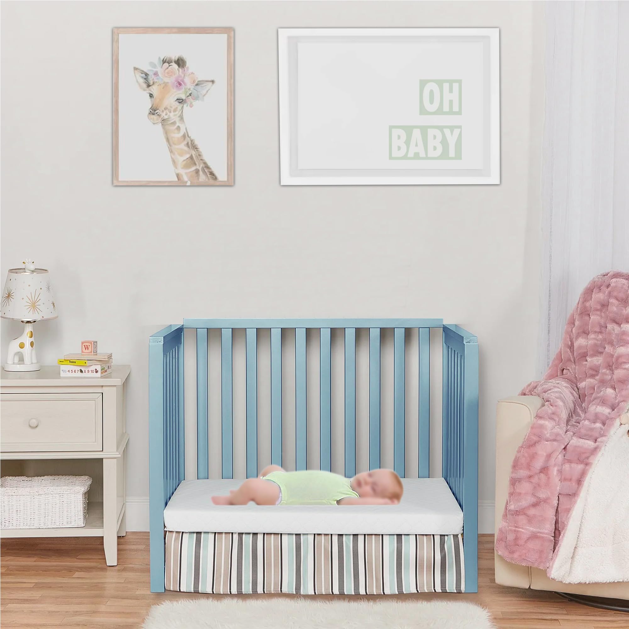 Spinal Sleep, 3-Inch Waterproof Mini Crib Mattress, Breathable & Removable Cover, CertiPUR-US Certified, 24 x 38 x 3, White