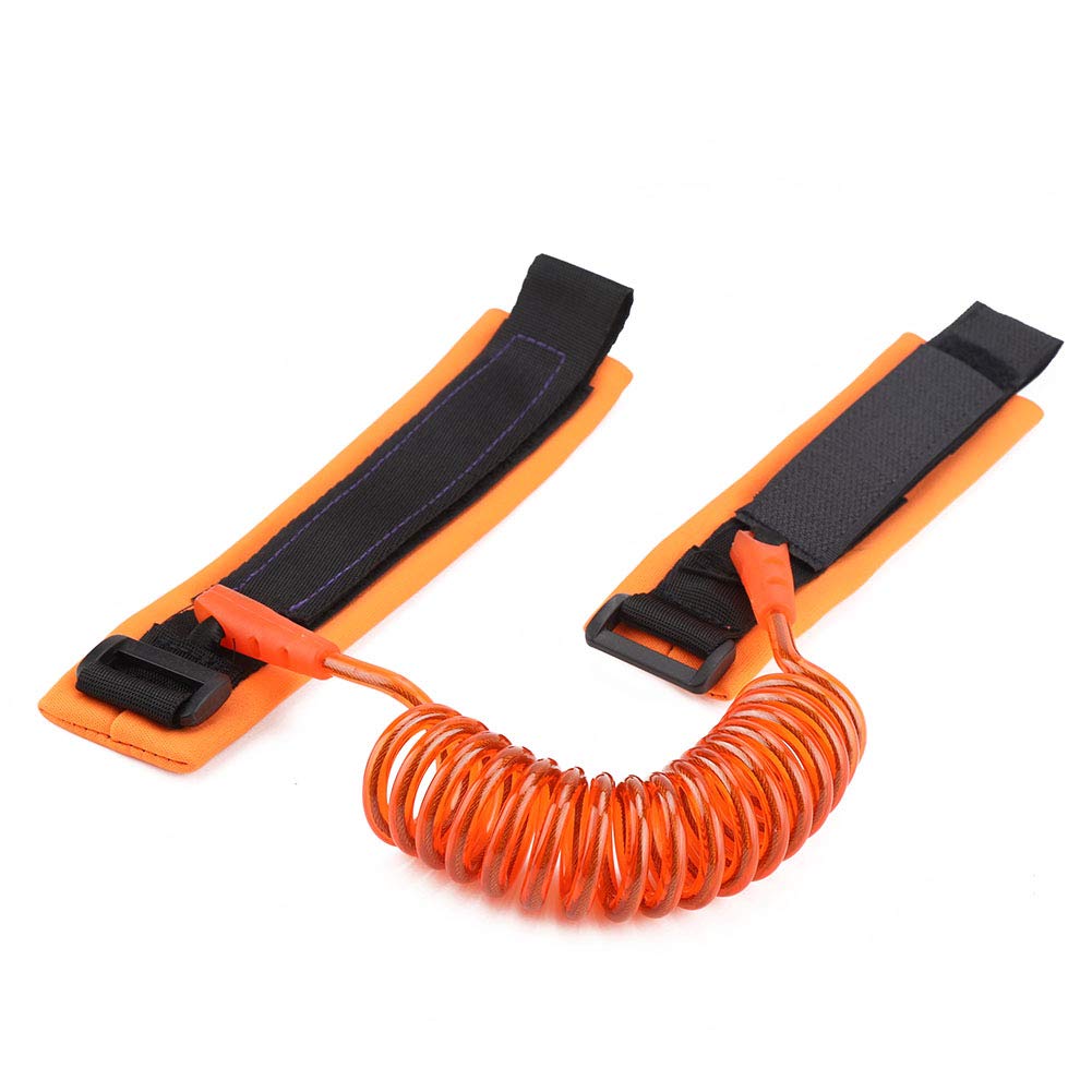 Anti Lost Wrist Link, Toddler Wrist Leash, Child Safety Wrist Leash, Anti Lost Rope Walking Harness for Kids, Maximum Length 1.5m (Blue+Orange)
