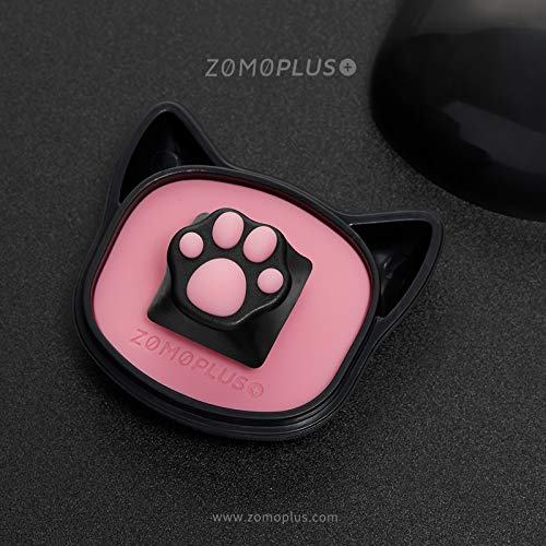 Custom Gaming Keycaps Machinery Keyboard keycaps Cat paw Shape ABS Base for ESC Key, Cat Claw for Cute Keyboard (Black/Pink)
