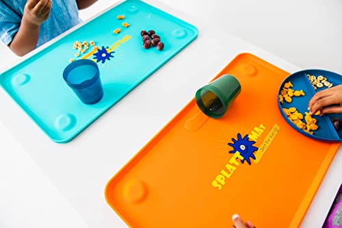 Splattmat Large Premium Silicone Kids Suctioned Placemat, New Sensory Montessori Inspired Food, Snack, Travel, & Arts & Crafts mat
