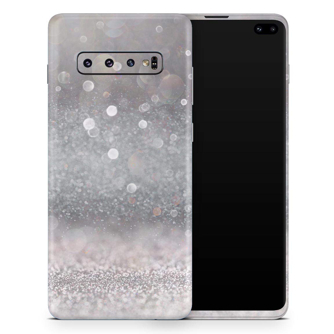 DesignSkinz Unfocused Grayscale Glimmering Orbs of Light Protective Vinyl Decal Wrap Skin Cover Compatible with The Samsung Galaxy S20 (Screen Trim & Back Glass Skin)