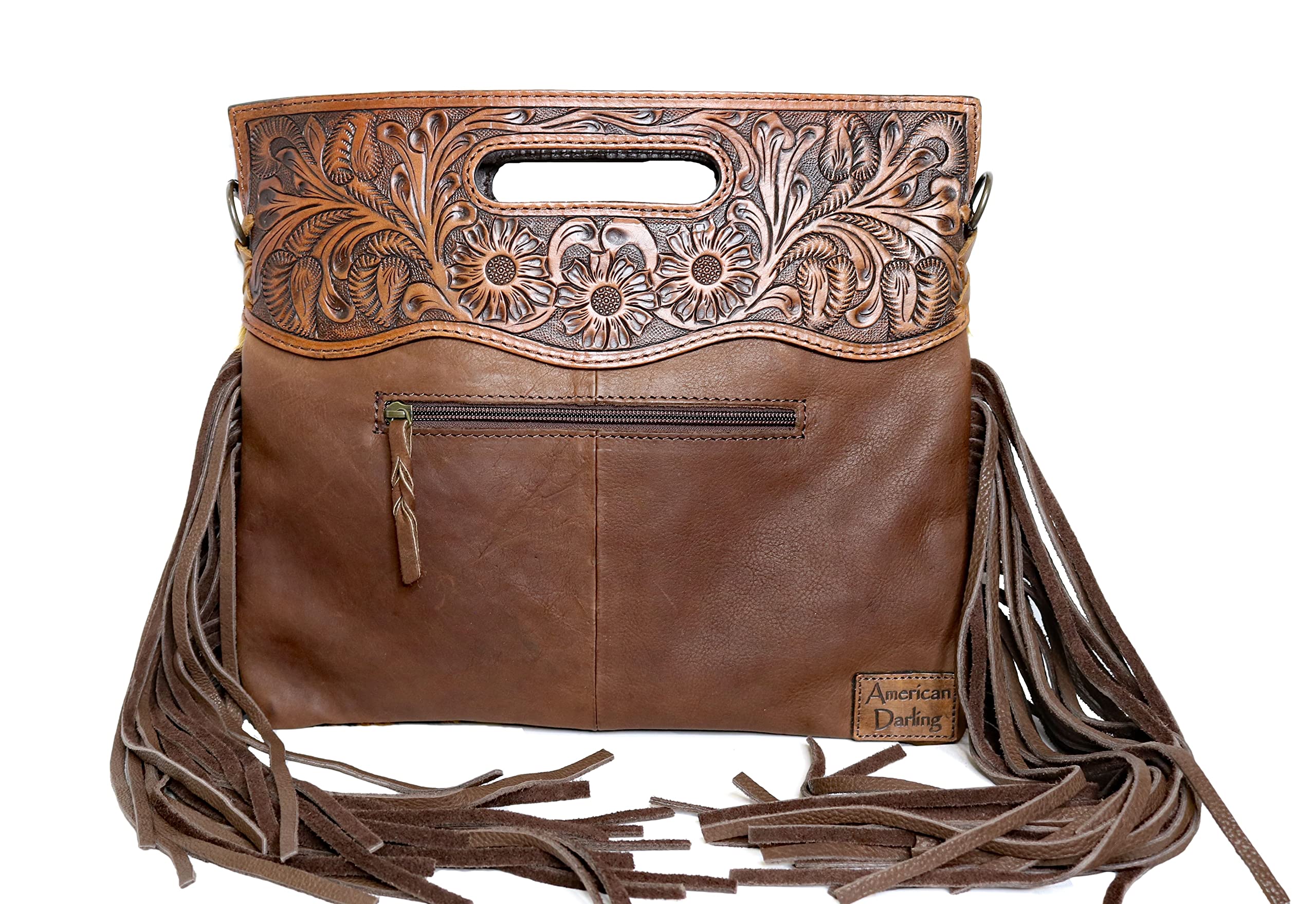 American Darling Cross Body Bag In Cheetah and Gold Acid Wash Style Number ADBGS146CHEGO (Brown)