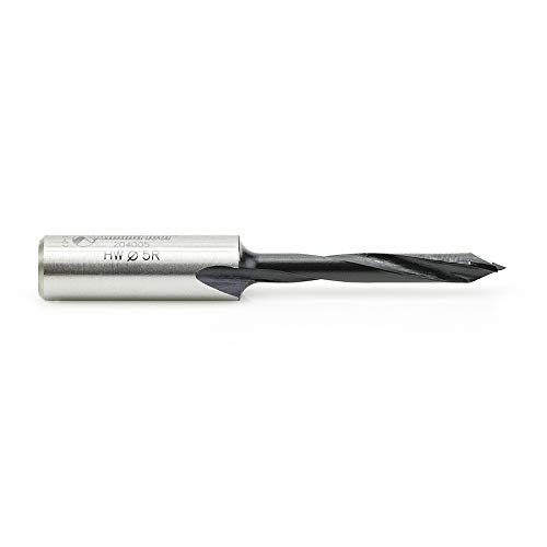 Amana Tool - 204005 Carbide Tipped Brad Pt. Boring Bit R/H 5mm Dia x 70mm Long x 10mm Sh