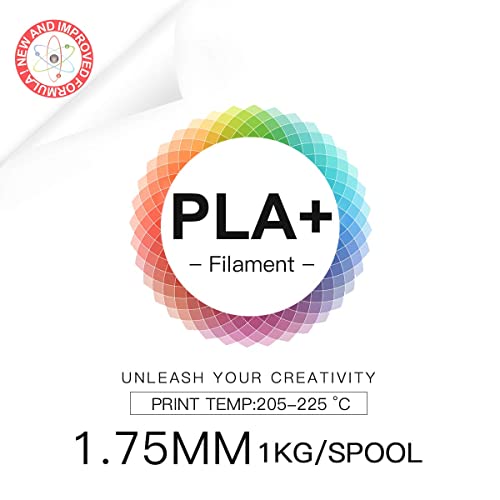 Inland PLA Plus (PLA+) 3D Printer Filament 1.75mm - PLA Pro Dimensional Accuracy +/- 0.03 mm - 1 kg Spool (2.2 lbs) β Fits Most FDM/FFF Printers β Odor Free, Clog Free 3D Printing Filaments - Natural
