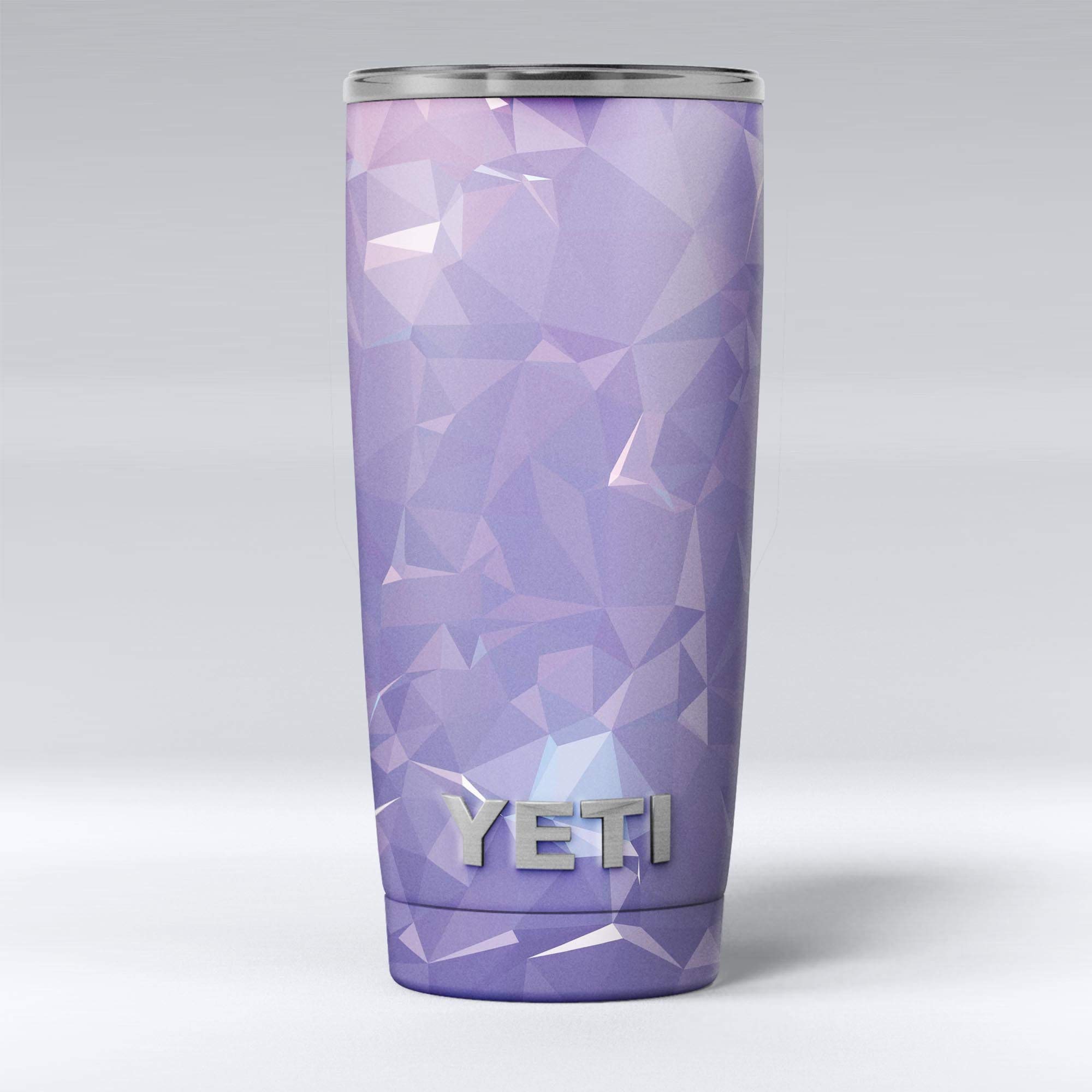 Design Skinz Light Purple Geometric V13 - Skin Decal Vinyl Wrap Kit Compatible with The Yeti Rambler Cooler Tumbler Cups