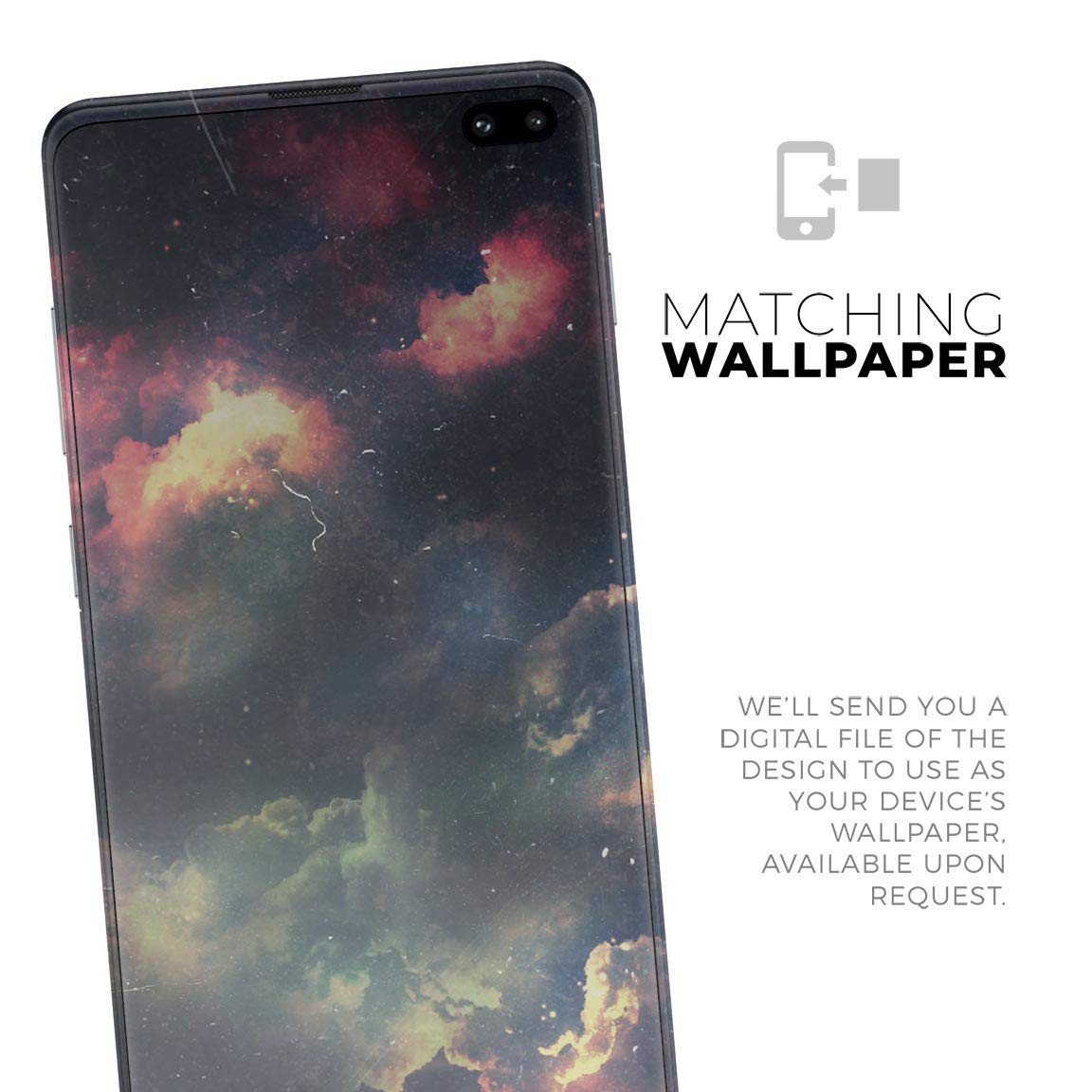 DesignSkinz Vintage Stormy Sky Protective Vinyl Decal Wrap Skin Cover Compatible with The Samsung Galaxy S20 (Screen Trim & Back Glass Skin)