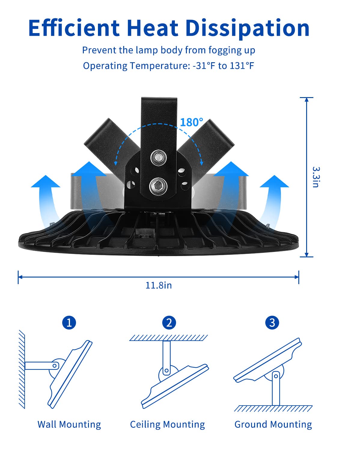 6 Pack LED High Bay Light|200W 20000LM UFO LED High Bay Light|6500K Daylight LED Shop Light|IP65 Waterproof LED Commercial Warehouse Area Light|LED Garage Light for Garage Gym Factory Warehouse
