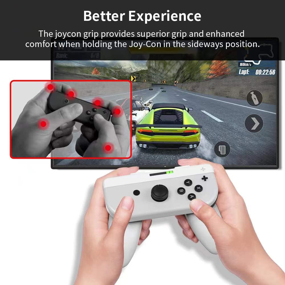 2 Pack Swtich Joycon Grips Compatible with Nintendo Switch & Switch OLED Joy-Con Controllers, Ergonomic Design Grip Handle Kit for Nintendo Switch