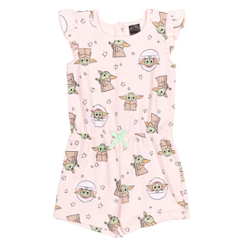 STAR WARS The Mandalorian The Child Little Girls Romper Pink 7-8