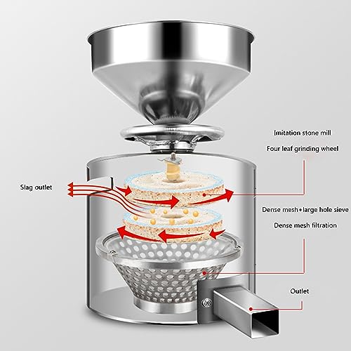 33lb/h Peanut Butter Maker Machine,Nut Butter Machine, Sesame Sauce Grinder,2850rpm Home/Commercial Use for Peanut Sesame,etc.1100W