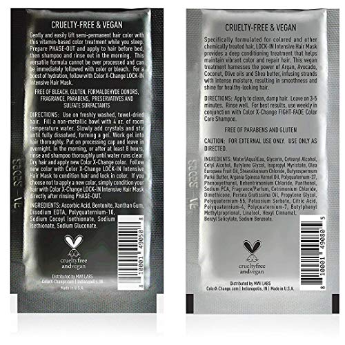 Color X-Change Phase-Out Gentle Dye Decolorizer + Intensive Hair Mask , 2 Count (Pack of 1)
