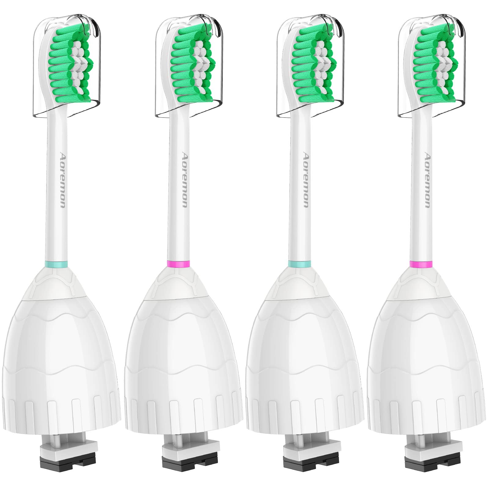 Aoremon Replacement Brush Heads Compatible with Philips Sonicare e-Series HX7022/66(4 Pack), Fit for Sonicare Essence, Xtreme, Elite, Advance, and CleanCare Electric Toothbrush with Hygienic Caps