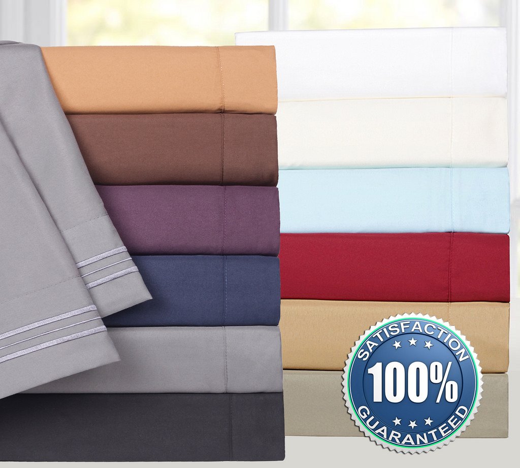 1500 Supreme Collection Full Sheet Sets Gray - Luxury Hotel Bed Sheets and Pillowcase Set for Full Mattress - Extra Soft, Elastic Corner Straps, Deep Pocket Sheets, Full Gray
