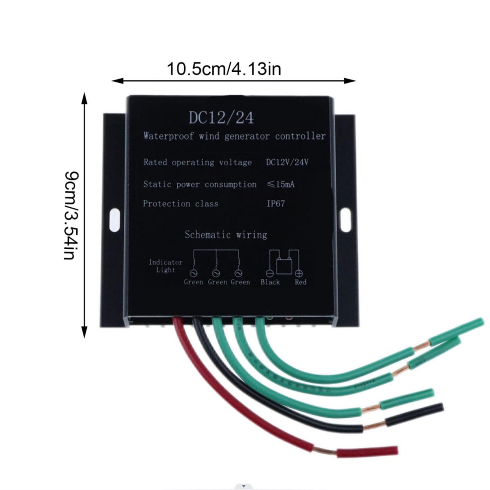 12000W Wind Turbine Charge Controller 12V 24V 48V, MPPT Charger Controller IP67 Waterproof DC MPPT Charge Controller for DC Wind Turbines(Black) ,48v