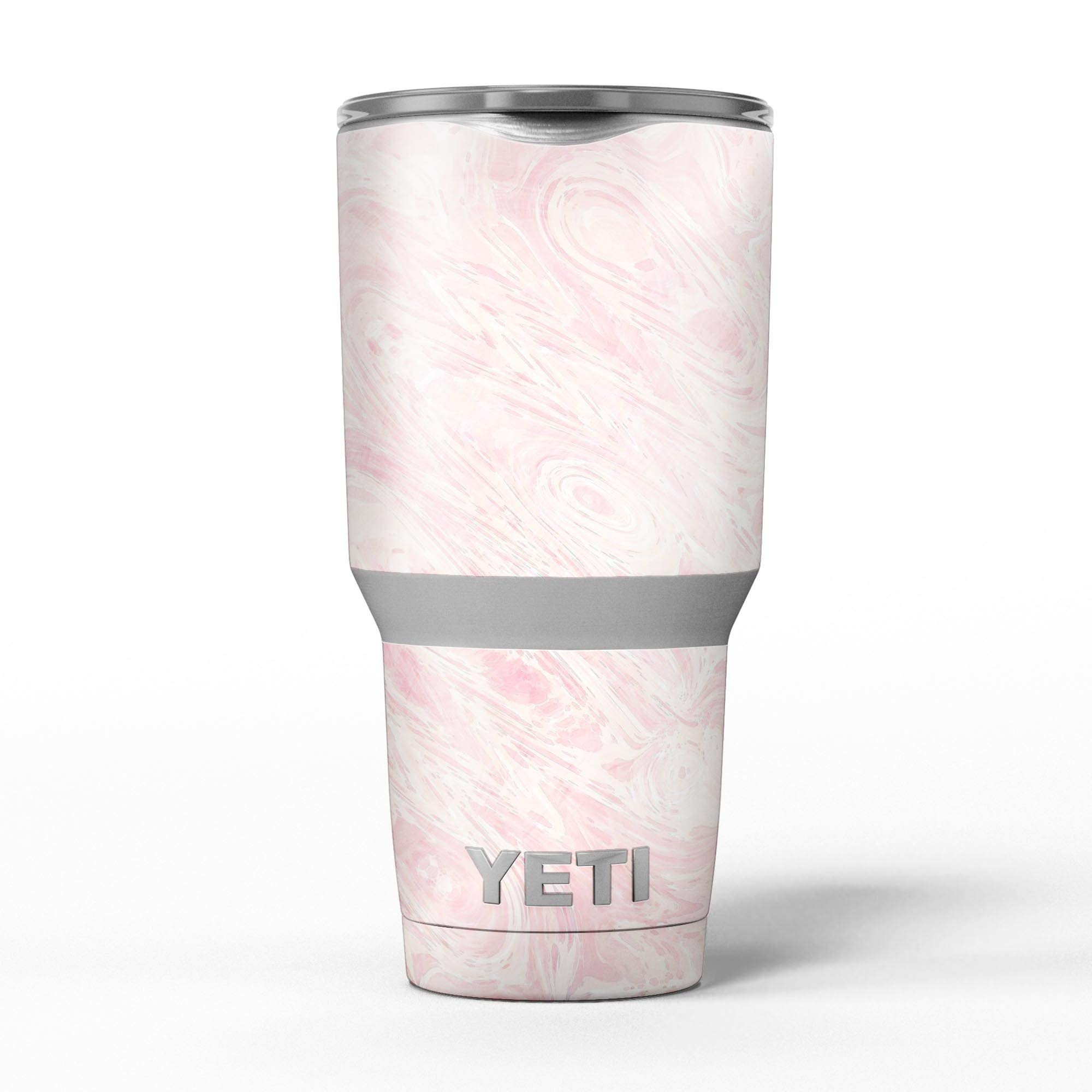 Design Skinz Pink Slate Marble Surface V43 - Skin Decal Vinyl Wrap Kit Compatible with The Yeti Rambler Cooler Tumbler Cups