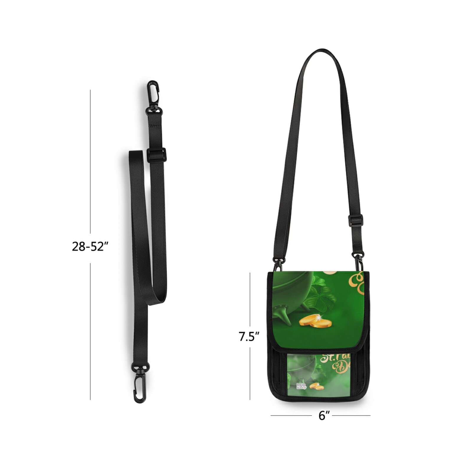 ALAZA Women Small Crossbody Bag St. Patrick's Day(3) for Cellphone Purse Wallet with Card Slots Removable Strap(6cr7b)