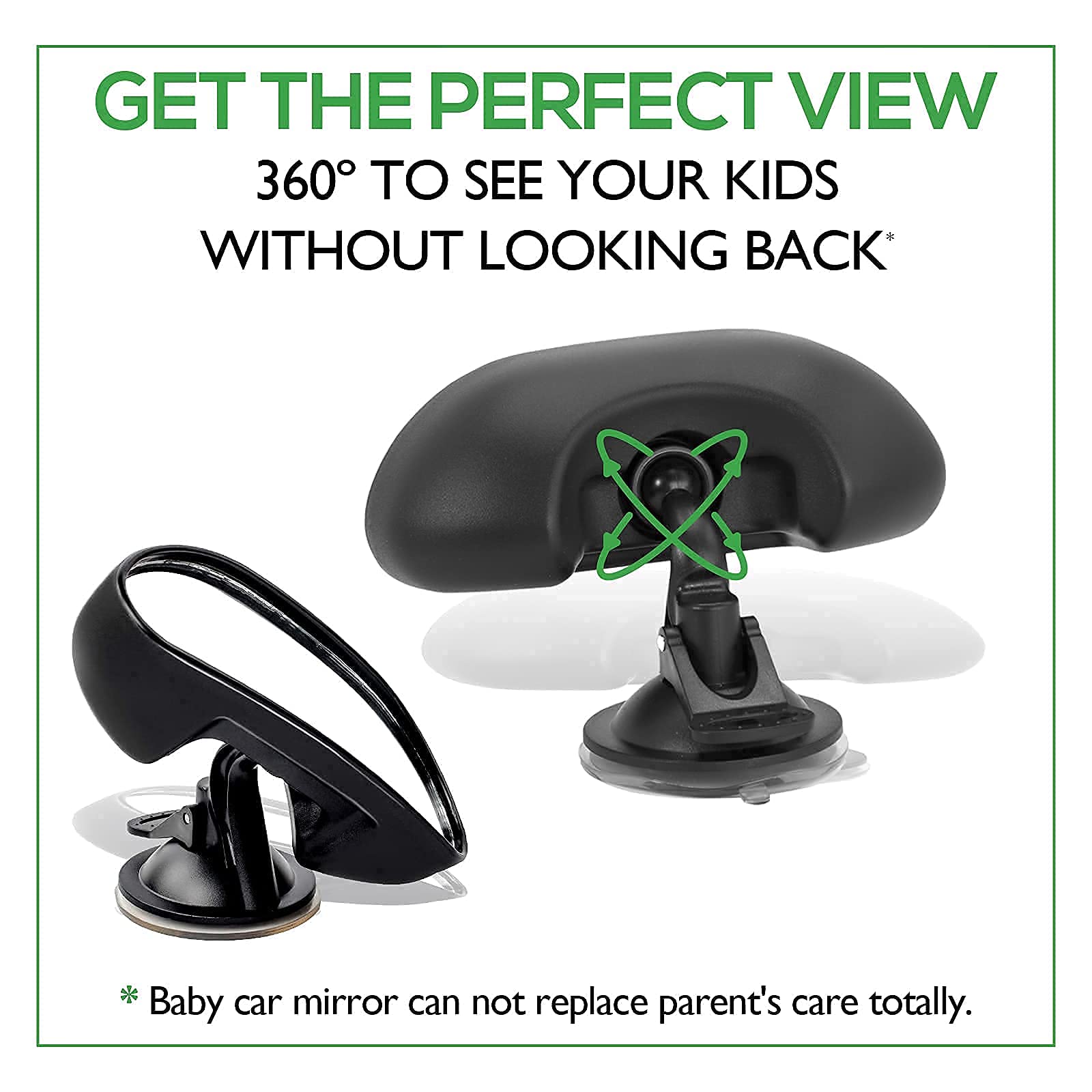 Lebogner Baby Car Mirror & Kick Mat Auto Seat Back Protectors + 3 Organizer Pockets