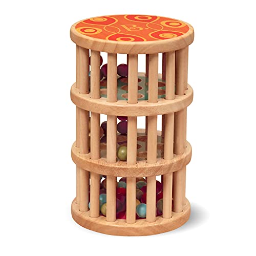 B. toys by Battat B. A-Maze Rain Rush Dexterity Toy â Classic Baby Rainmaker Toy â Development Natural Wooden Toys for Toddlers