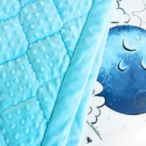 JumpOff Jo - 3 Piece Crib Bedding Set for Boys and Girls, Fitted Crib Sheet, Crib Skirt, & Hypoallergenic Quilt - Microfiber Baby Nursery Bedding - Mama Bear Blue