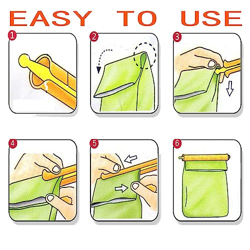 ANCHDO 16pcs Bag Sealer Sticks,4 Lengths,Plastic Bag Sealer Clips Sticks Slide On Bag,Gripstik Bag Sealer Slide Sticks for Food Storage ,Bread and Snack Bags