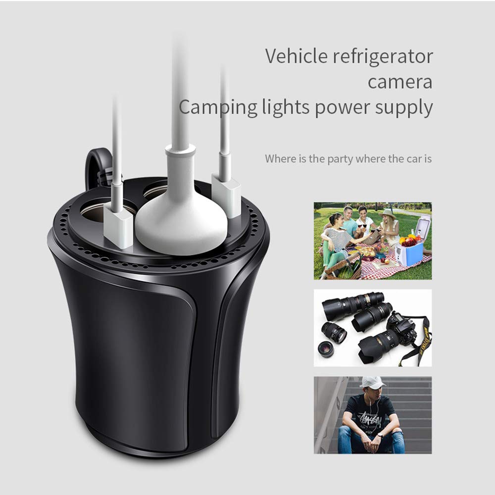 150W Car Power Inverter with 1 AC Outlet + 2x3.1A Dual USB Charging Ports Car Adapter + 2x40W Car Cigarette Lighter Socket DC12V to 110V AC Converter