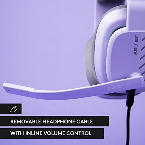 Logitech G Astro A10 Gen 2 Cross-Platform Wired Gaming Headset for PlayStation 5/4, Xbox S|X, Nintendo Switch, PC: 3.5mm Headphone Jack, 32mm Drivers, Flip-to-Mute Mic, Over-Ear - Lilac