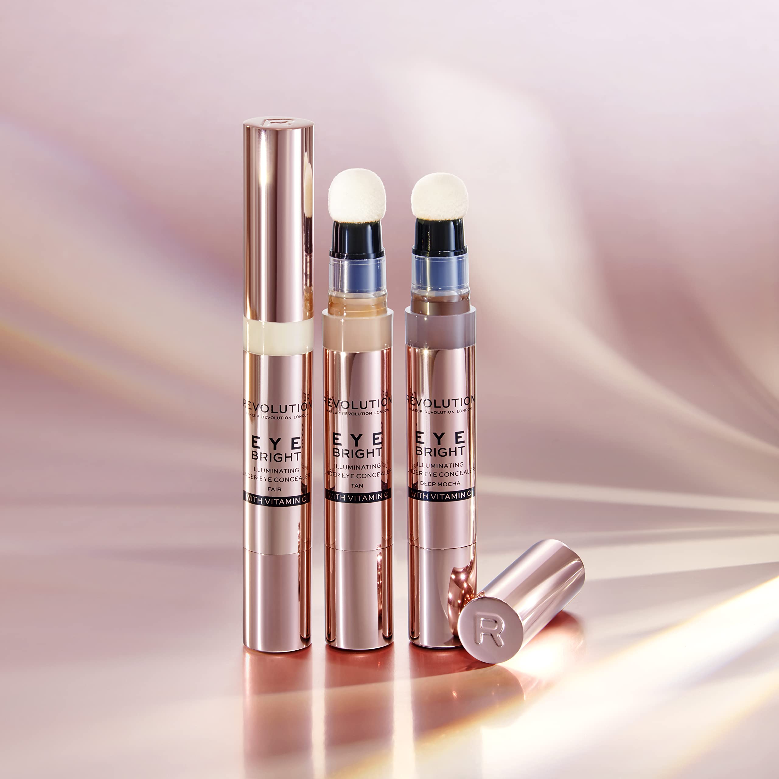 Makeup Revolution Eye Bright Concealer, Buildable Coverage, Dewy Finish, Fair, 3ml