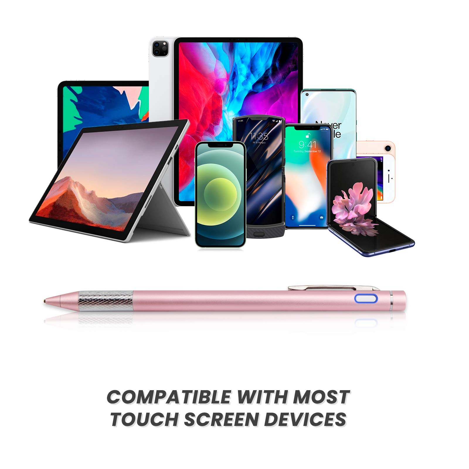 Stylus Pen for HP Envy X360 Touchscreen Laptop Pencil,Rsepvwy Active Stylus Digital Pencil with 1.5mm Ultra Fine Tip Stylus for HP Envy X360 Pen,Pink