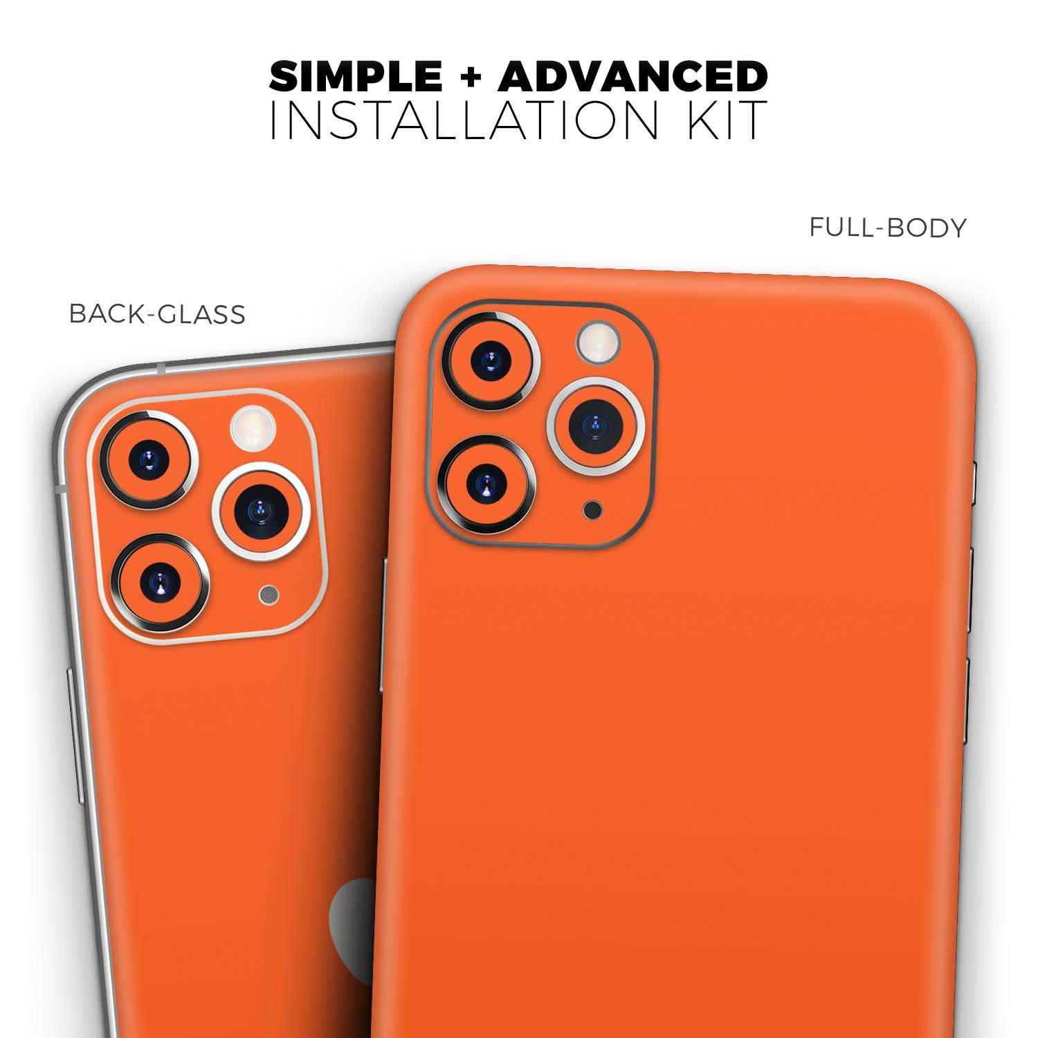 Design Skinz Solid Burnt Orange Protective Vinyl Decal Wrap Skin Cover Compatible with The Apple iPhone 11 Pro Max (Screen Trim & Back Glass Skin)