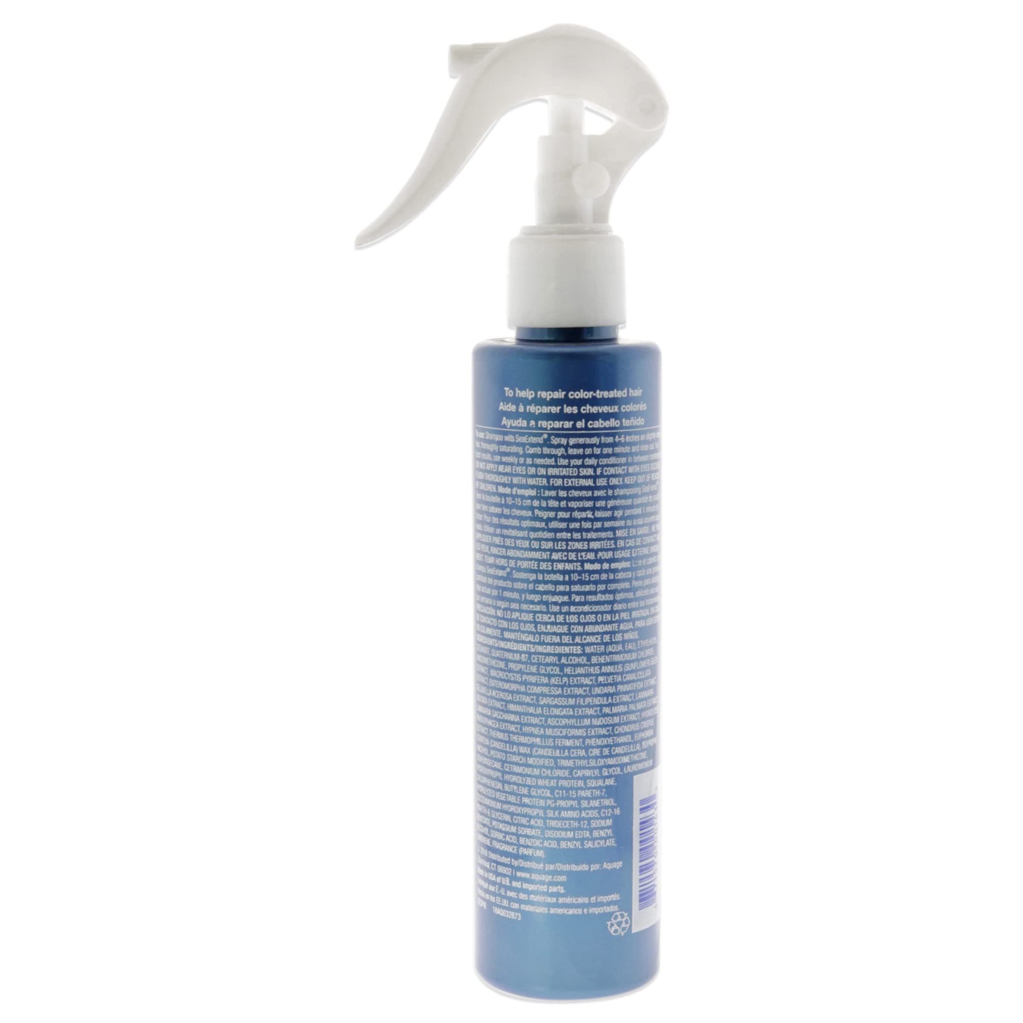 Aquage SeaExtend Silkening Power Infusion, Powerful 60-Second Rinse-Out Treatment that Repairs and Silkens Color-Treated Hair, Replenishes Porous Strands, 6 oz.
