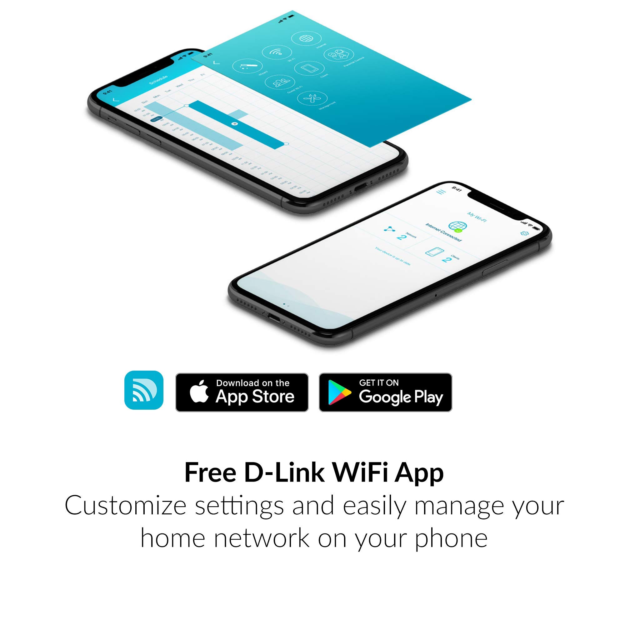 D-Link WiFi Range Extender Mesh Gigabit AC1900 Dual Band Wireless or Ethernet Port (DAP-1955-US) (Renewed)