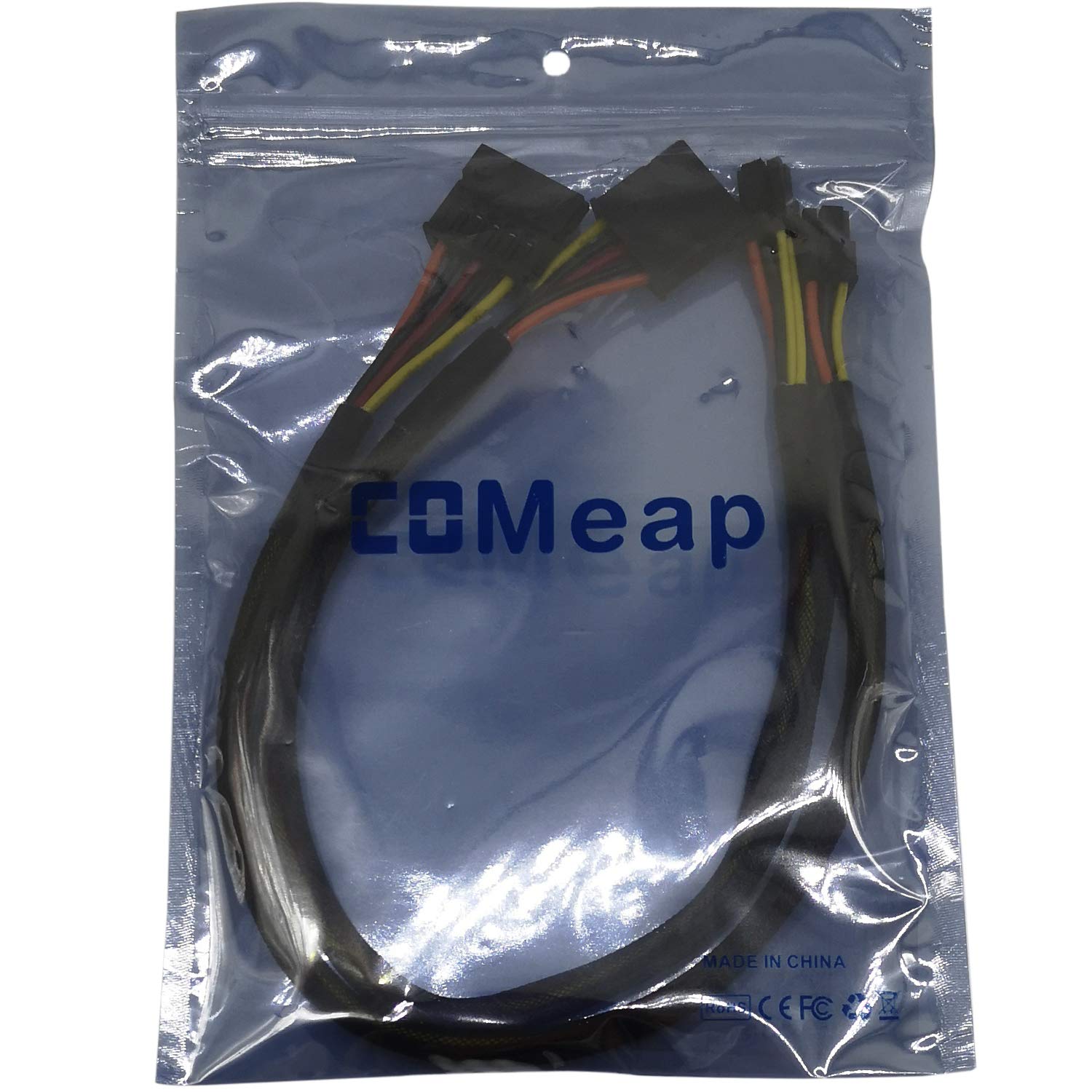 COMeap SATA Power Cable for Dell Inspiron 3653 3650 Series, SATA 15 Pin to Mini 6 Pin ATX Adapter Compatible Part No. GP2JM 15-inch(38cm) (Pack of 2)