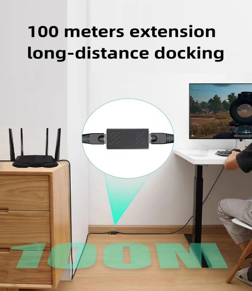 DGTJEVU RJ45 Coupler Ethernet Cable Extender 6 Pack in Line Network Cable Coupler Cat7 Cat6 Cat5 Cat5e Ethernet Coupler Adapter Female to Female, Black